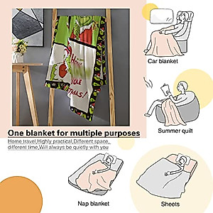 Christmas Blanket Merry ChristmasUltra Soft Flannel Fleece All Season Light Weight Living Room/Bedroom Warm Blanket 50"X40"