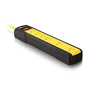 360 Electrical 36003 Pro Heavy Duty Surge Strip, Black/Yellow