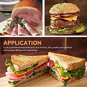 Newhai Ham Maker Meat Press Tool for Making Ham Meat Deli Meat Maker Homemade Lunch Meat Maker with Thermometer Stainless Steel