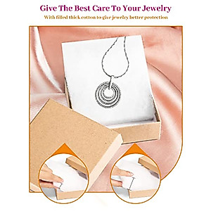 MESHA Cardboard Jewelry Gift Boxes, Cotton Filled Jewlery Box w/Lids, Brown 3.5x3.5x1 Inch, Necklace Ring Bracelet Earring Display Box, Bulk Square Small Kraft Jewelry Gift Box, 96 Pieces