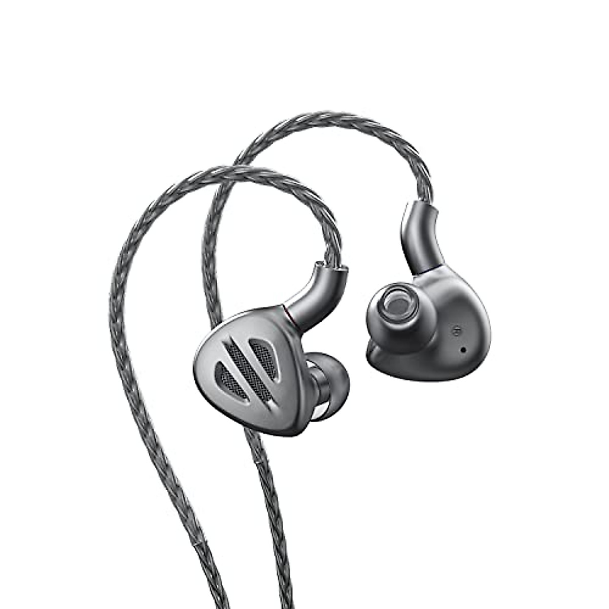 FiiO FH9 Headphones Earphone Wired High Resolution Over-The-Ear 1DD+6BA Detachable Cable Deep Bass Comes with 2.5/3.5/4.4mm Swappable Plugs for Smartphone/PC/Players/Home Audio(Titanium)