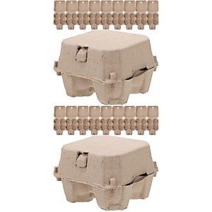 Zerodeko 100 pcs pulp egg tray egg paper carton egg carton for farm pulp paper egg tray egg transport holder egg holder for refrigerator mini eggs empty egg carton blank packing supplies
