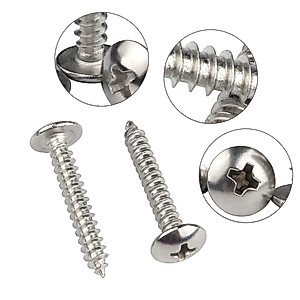 Yudesun Stainless Self Tapping Screws - Wood Screws M3 M4 M5 M6 Corrosion Protection 304 Stainless Steel Mushroom Head