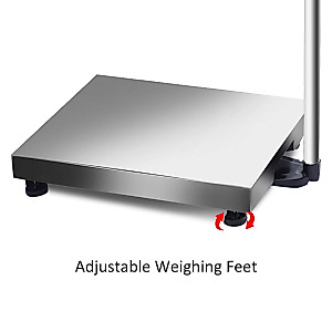 Giantex 660lbs Weight Computing Digital Scale Floor Platform Scale Postal Scale Accurate Shipping Mailing LB/KG Price Calculator Stainless Steel High-Definition Display Screen