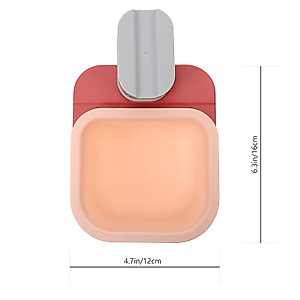 VOSAREA Table Mount Trash Can Mini Desk Hanging Trash Bin Tiny Waste Bin Makeup Pad Garbage Holder for Coffee Vanity Table Kitchen Pink