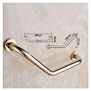 BKBXRSYR Grab Bars Grab Bar Shower Grab Rail Toilet Handrail Shower Safety Handle for Bathtub Toilet Bathroom Kitchen Stairway Handrail Applicable to Living Alone-Rosegold-B(Golden,Animal Horse)