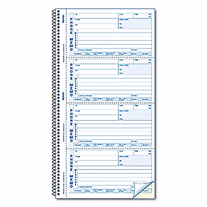 Rediform Telephone Message Book, Two-Part Carbonless, 5 x 2.75, 4 Forms/Sheet, 400 Forms Total