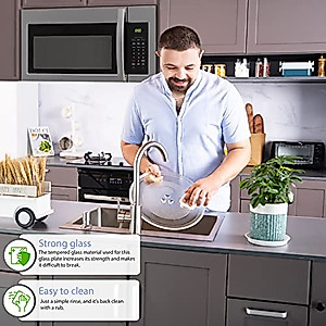 Microwave Plate Replacement for GE WB49X10129 Microwave Glass Turntable 12 3/4 Inch