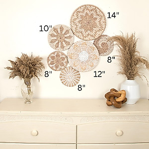 Wall basket décor basket wall décor set of 6 wall baskets woven wall décor wicker wall décor woven basket wall décor wall hanging baskets boho wall baskets seagrass baskets set boho basket wall art set 6