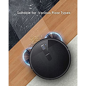 Thamtu G10 Robot Vacuum with 2700Pa Strong Suction, Super-Thin Robotic Vacuum Cleaner, Compatible with Alexa, Clean Schedule, Self-Charging, Ideal for Pet Hair, Hard Floor, Medium-Pile Carpet (Sliver)