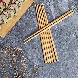 Joyce Chen Reusable Burnished Bamboo Chopsticks Set, 5 Pair