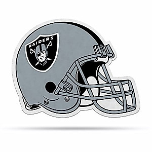 Rico Industries NFL Football Las Vegas Raiders Helmet Shape Cut Pennant - Home and Living Room Décor - Soft Felt EZ to Hang