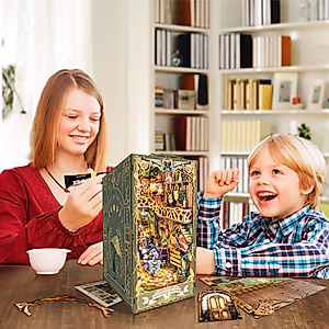 ROCOXIA DIY Book Nook Kit, DIY Miniature Booknook, Book Nook Shelf Insert, Birthday Thanksgiving Day Christmas (Greenfield Mystery)