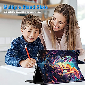 Case for Samsung Galaxy Tab S8 2022/Tab S7 2020 11 Inch (Model SM-X700/X706/T870/T875/T878), Smart Stand Back Cover Auto Wake/Sleep for Galaxy Tab S8 / S7，Colorful Mushrooms