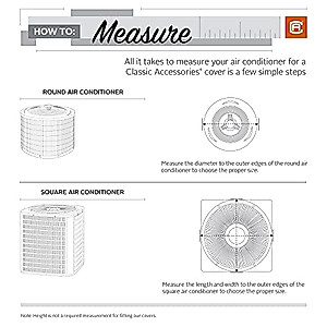 Classic Accessories Veranda Water-Resistant 34 Inch Round Air Conditioner Cover