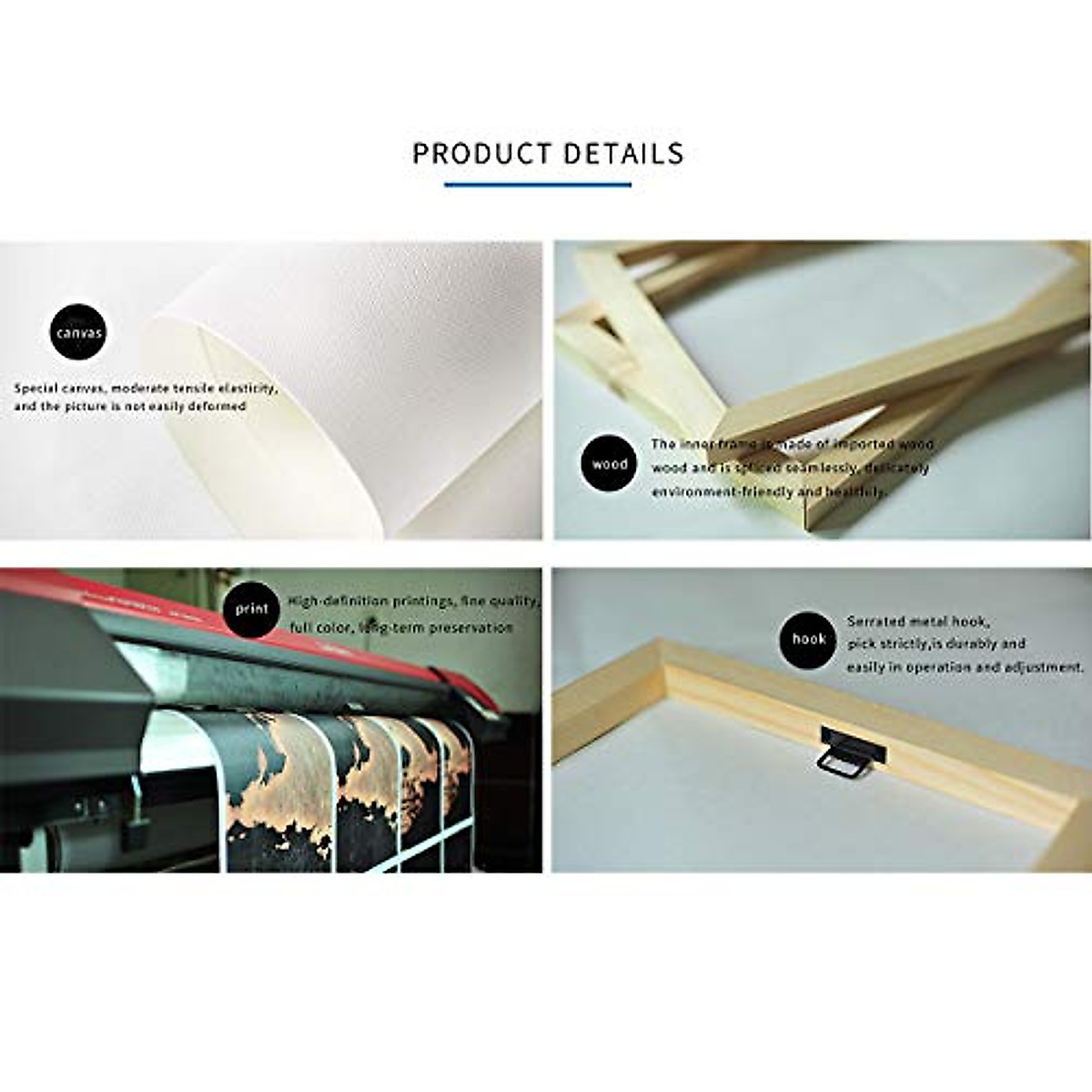 Pink Black and White Modern Abstract Canvas Painting Prints Pictures Artwork Home Decor For Kitchen Living Room Dining Room