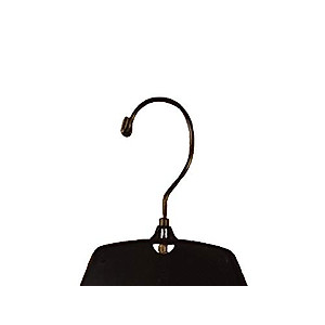 NAHANCO 25500BHMG Plastic Shirt/Dress Hanger with Black Swivel Hook and Molded Non-Slip Shoulders, Heavy Weight, 17", Black (Pack of 100)