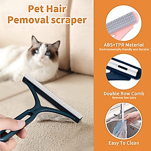 Pet Hair Remover - Special Dog Hair Remover Multi Fabric Edge and Carpet Scraper - Pet Hair Remover for Couch, Furniture Carpet, Car, Clothes & Bedding(3 PCS)