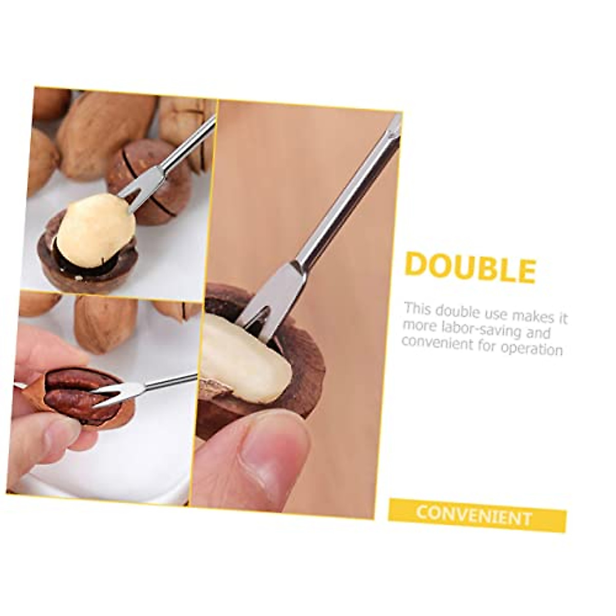 Housoutil 24pcs Multi-function Needle Tool Metal Forks Multipurpose Tool Seafood Needle Shellers Forks Pistachio Opener Seafood Accessory Crab Peeling Tools Seafood Fork Silver Crab