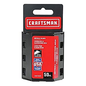 CRAFTSMAN Utility Knife Blades, Drywall, 50 Pack (CMHT11937L)