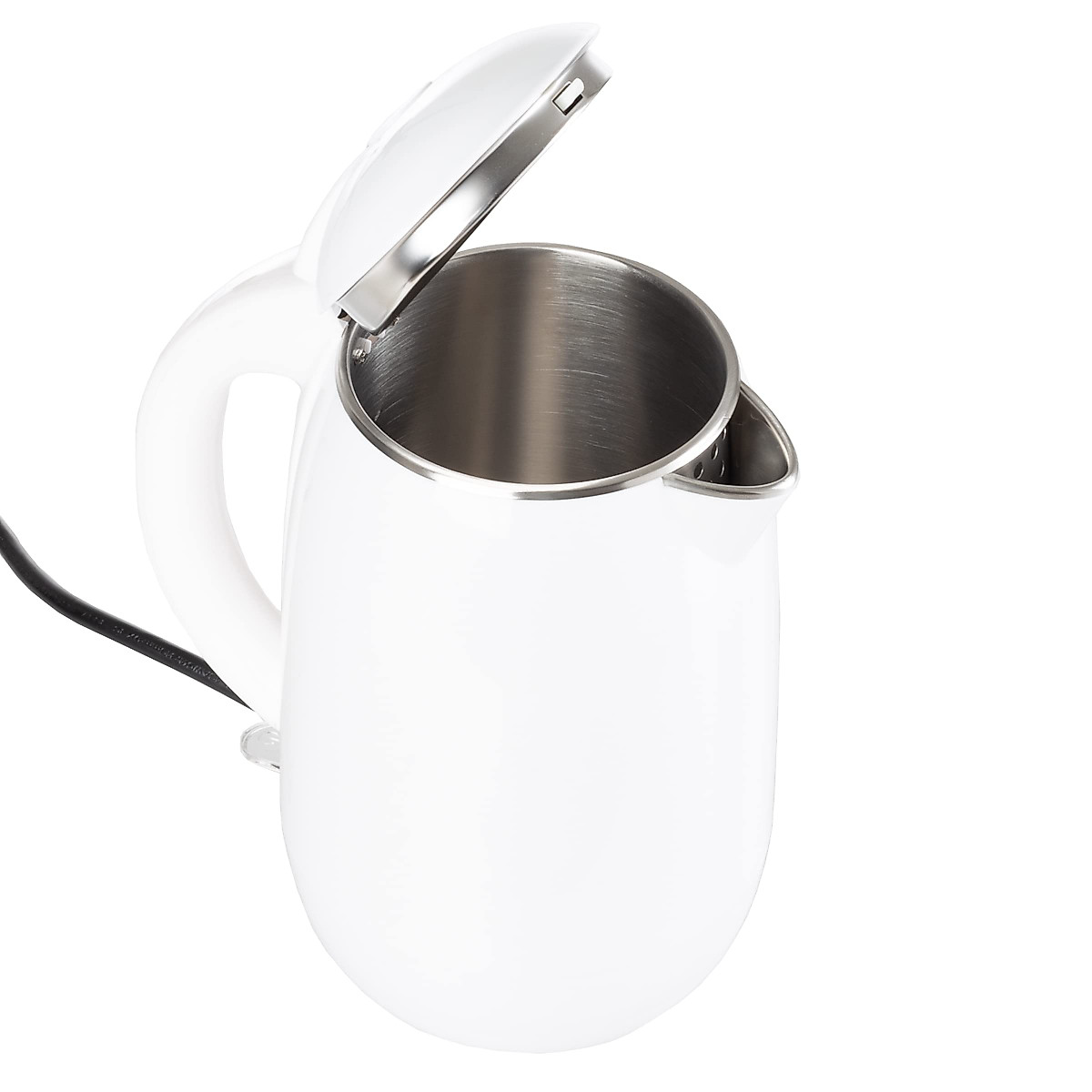 Electric Kettle - Auto-Off Rapid Boil Water Heater with Stainless-Steel Interior and Double Wall Construction by Classic Cuisine (White)