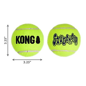 KONG Air Dog Squeaker Tennis Ball X-Large - 1 Pack - Pack of 4