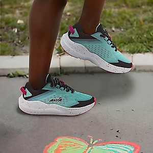 Avia Avi-Storm Girls’ Sneakers - Lightweight Tennis, Athletic, Running Shoes for Girls - Blue, 2 Little Kid