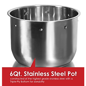 Elite Platinum 8 Quart 14-in-1 Multi-Use Programmable Pressure Cooker, Slow Cooker, Rice Cooker, Sauté, and Warmer - Blue