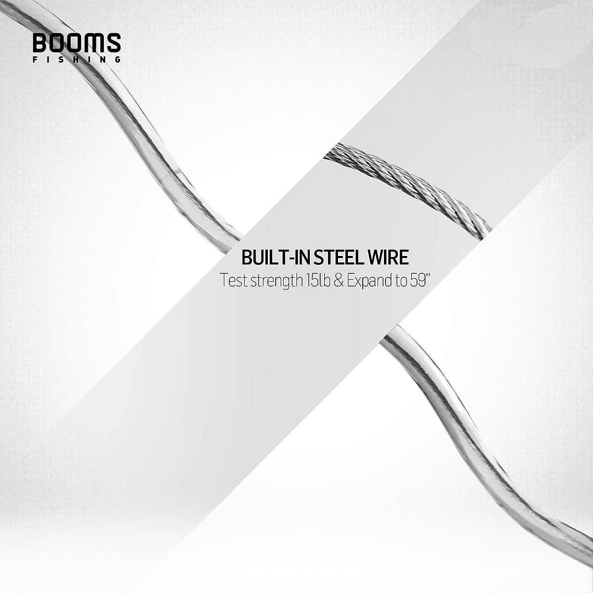 Booms Fishing T04 Fishing Lanyards 6pcs Pack Fishing Tool/Pole Safety Coil Lanyard Retractable Wire Inside TUP Cover