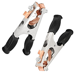 500A Ground Clamp, Electroplated Ground Clamp Copper Welding Earth Clip Perfect Replacement Part for Manual Welder 20x9x3cm(US Type)