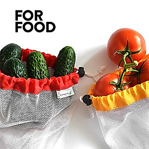 Mesh Laundry Bag for Delicates- 3 Pack 12”x10” Mesh Bag - Reusable Produce Bags - Small Nylon Mesh Laundry Bag for Vegetables, Garments, Grocery - Wash Organizer Bag for Washing Machine