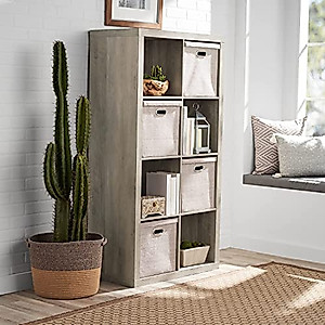 Better Homes and Gardens 8 Cube Storage Organizer, Multiple Colors Rustic Grey