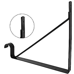 Libcflcc Tripod Shelf Storage Storage Rack Wall Storage Triangular Design Closet Rod Brackets Heavy Duty Holder Wardrobe Rod Organizer Black