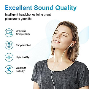 USB C Headphones 4 Pack, USB Type C Earbuds HiFi Stereo USB C Wired Earphones with Microphone Volume Control Compatible with Samsung Galaxy S23 S22 S21 Google Pixel 6 5 4XL/iPad Pro