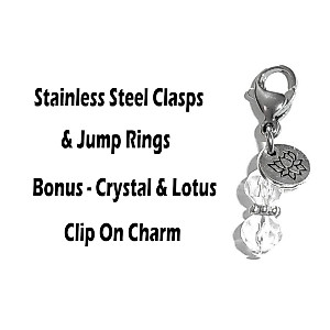 Hidden Hollow Beads Set Of 4 Clip On Charms, Bag, Purse, Handbag, Message, Keychain, Zipper Pull, Bracelets, Necklaces, Jewelry (Religious)