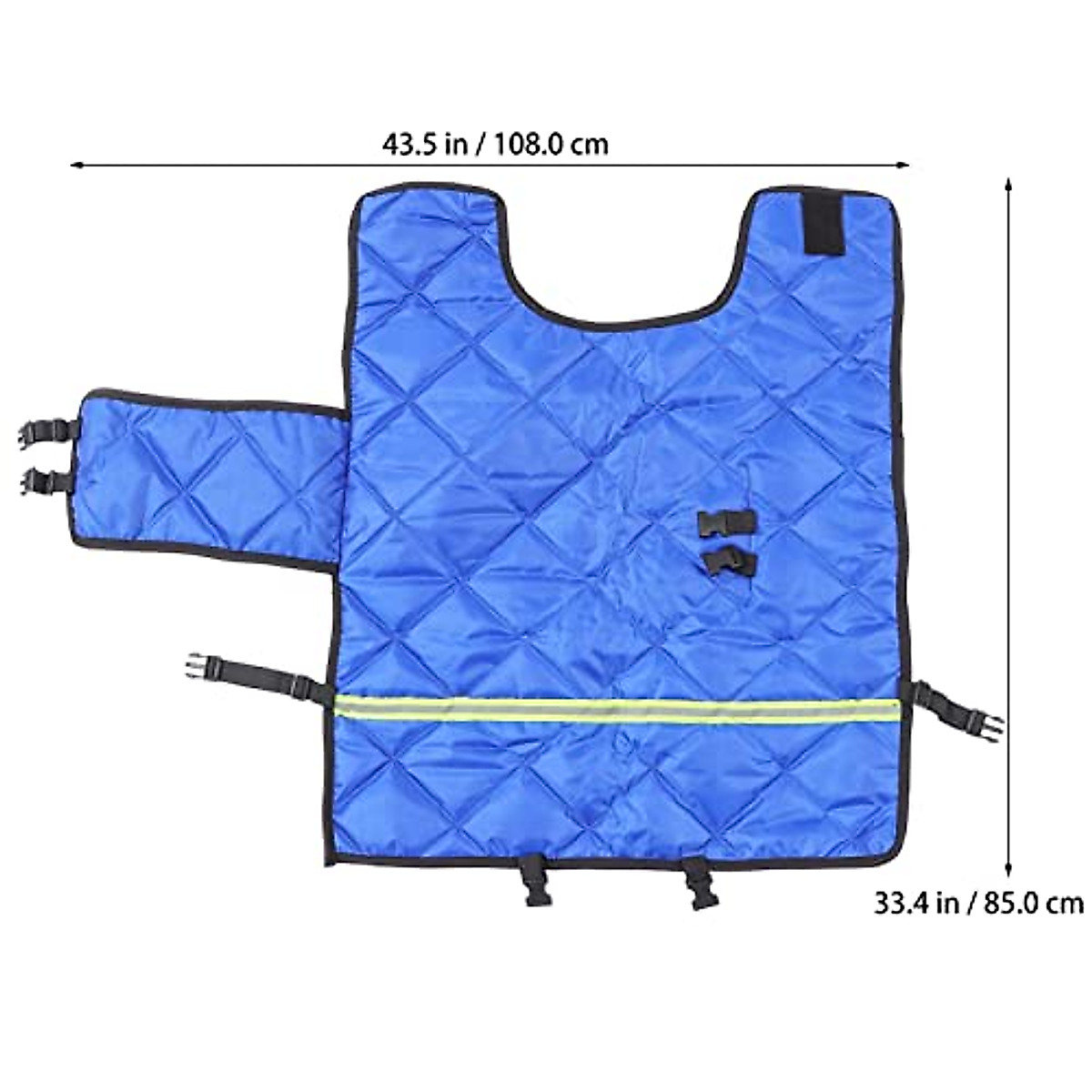 Generic Calf Blanket Thickened Livestock Warm Clothes - Soft Flannelette Calf Vest Winter Coat for Farm Cows Horses - Random Style