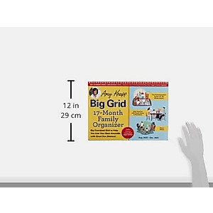 2023 Amy Knapp's Big Grid Family Organizer Wall Calendar: 17-Month Giant Fridge Planning Calendar for Mom with Stickers (Thru December 2023) (Amy Knapp's Plan Your Life Calendars)