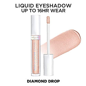 L’Oréal Paris Brilliant Eyes Shimmer Liquid Eye Shadow, Longwearing Lasting Shimmer, Crease Resistant, Flake-Proof, Precision Applicator, Quick Dry, Non-Greasy, Diamond Drop, 0.1 oz.
