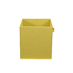 Household Essentials, Golden Yellow 2 Pack Open Storage Bins with Dual Handles, 13 x 12 x 13