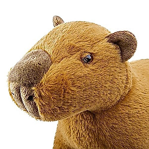 Frankiezhou Home Capybara Plush Toy - Lifelike Rodent 13” Capybara Stuffed Animals, Soft Wild Animals Crawling Capybara Unique Plushie Toys Model Dolls Collection for Kids