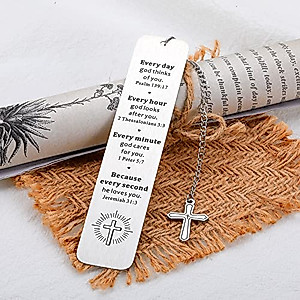 Christian Gifts for Women Men Faith Religious Bible Verse Bookmark Baptism Gifts for Kid Teen Girl Boy Catholic Inspirational Bookmark Graduation Gifts for Her Him Son Daughter Church Gifts in Bulk