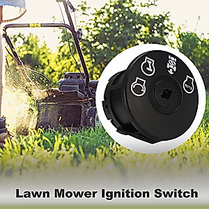 PLQQCY Lawn Mowers Ignition Switch 4 Position with Key for Craftsman, Husqvarna, AYP, Sears, Poulan Pro Riding Lawn Mower Tractor 193350 532193350,6900-49P1,33457,21546319,448017800,725-07527,705064
