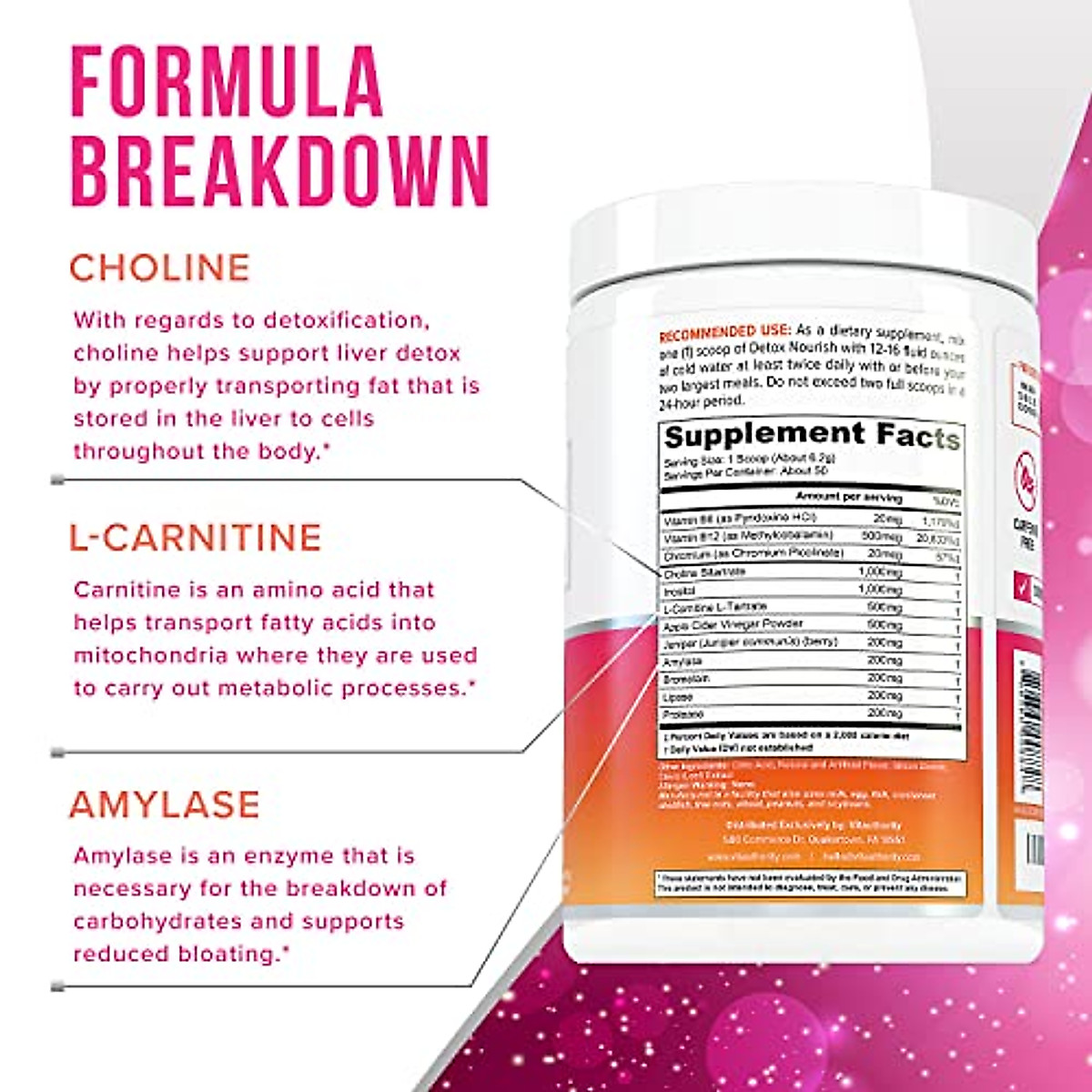 Nourishing Gut Cleanse and Detox Powder - Invigorating Gut Health Powder Detox Drink with Apple Cider Vinegar and Digestive Enzymes for Better Energy Digestion and Bloating Relief for Women and Men