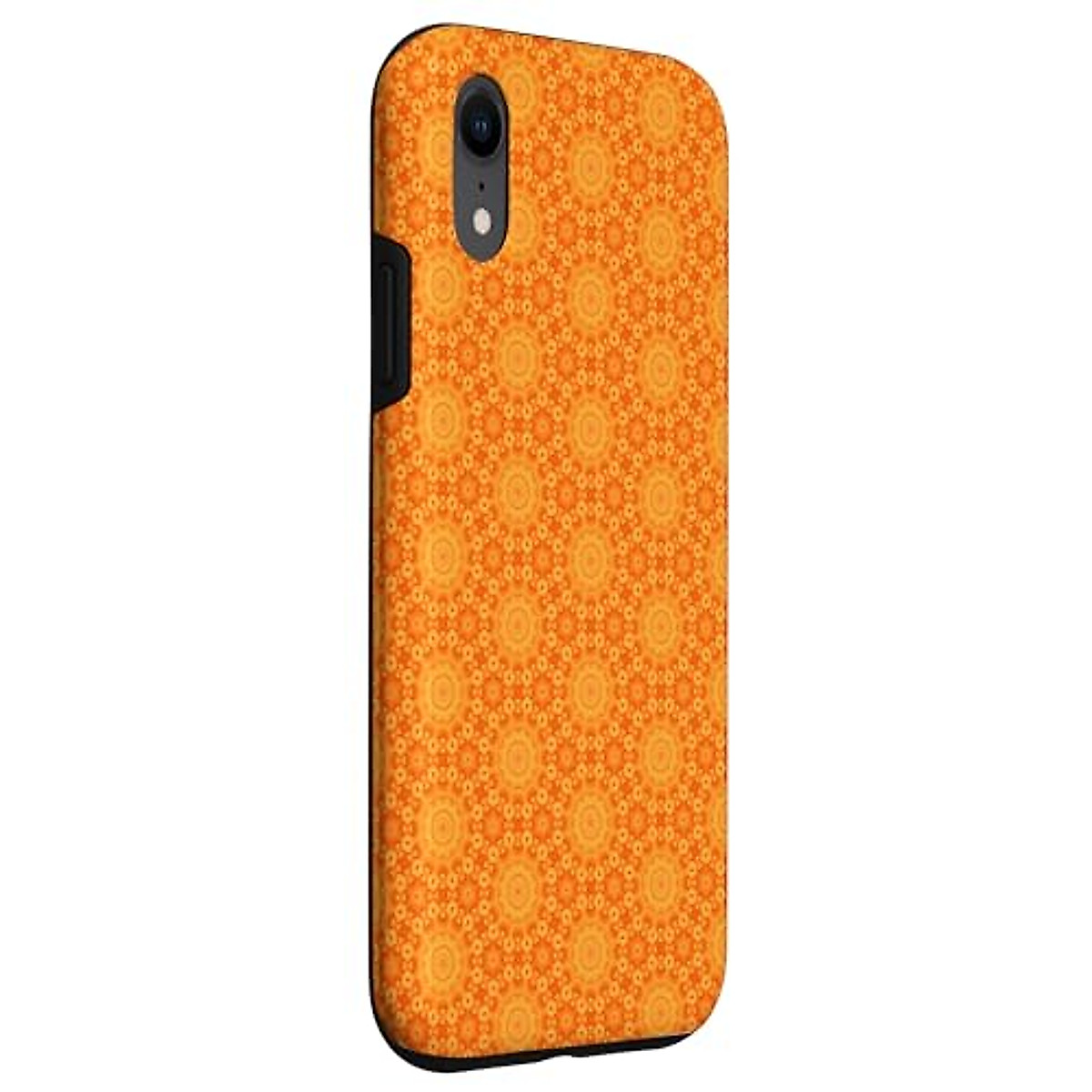 iPhone XR Abstract Geometric Cute Cool Fun Pattern Orange Yellow Case