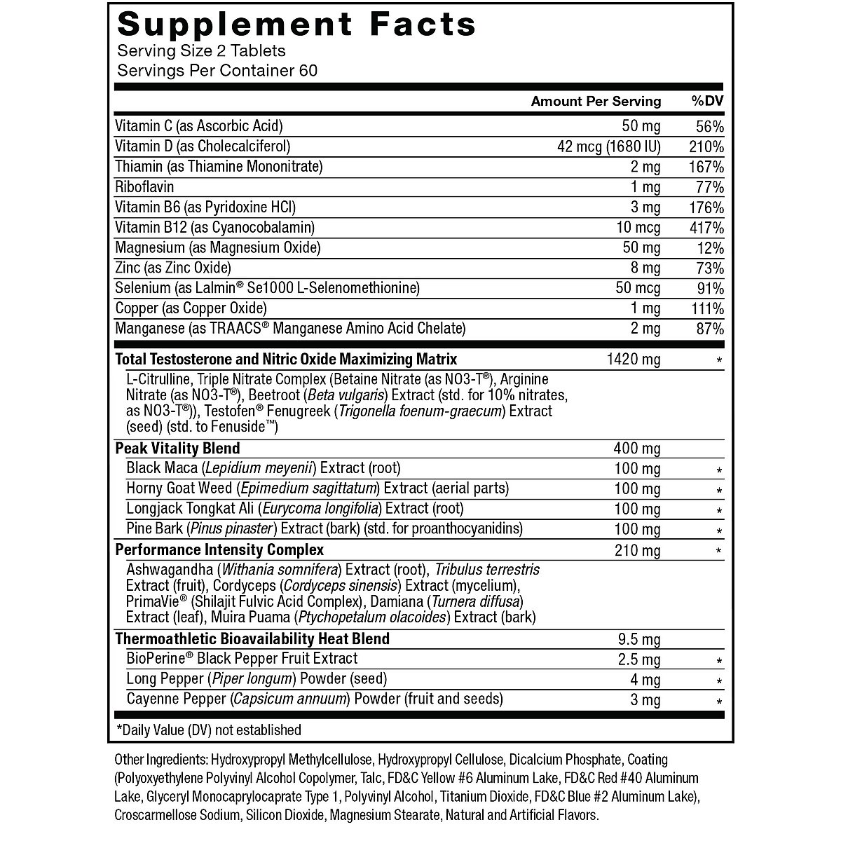 FORCE FACTOR Test X180 Alpha v2 T-Support for Men, T-Supplement to Help Build Strength, Boost Nitric Oxide, and Support Daily Performance, 120 Tablets
