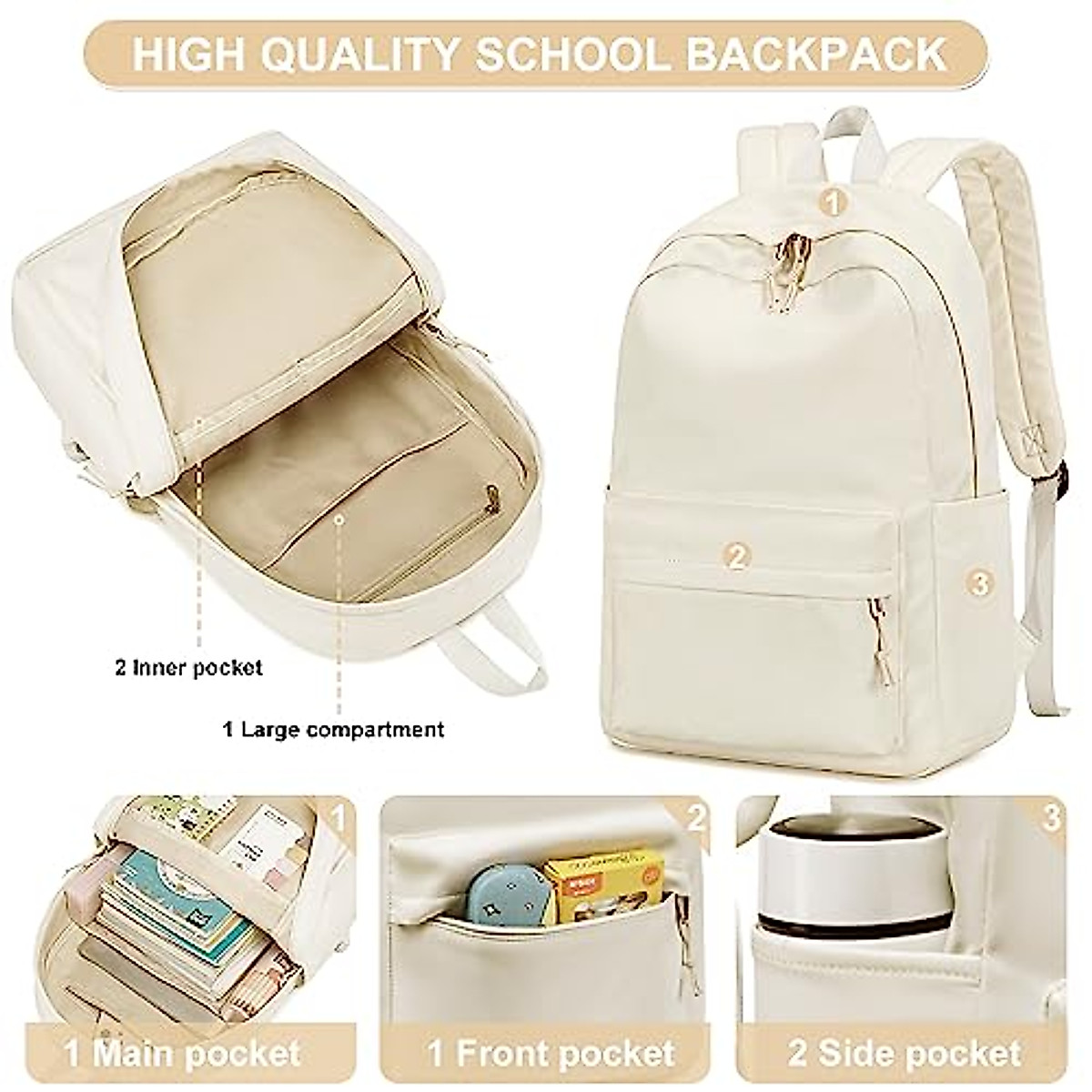 LOIDOU Backpack for Teen Girls Middle-School Primary Elementary Bookbags 17inch Kids Backpack Women laptop Backpack Lightweight Casual Daypack