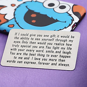 AKTAP Engraved Wallet Insert Boyfriend Birthday Gift Graduation Card Encouragement Gift Deployment Gift Fathers Day Gift For Him (metal wallet card)