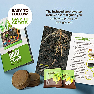 Root Viewer Kit for Kids - Easter Gifts - Grow Your Own Plant for Boys & Girls - Science STEM Toy & Craft Growing Kits for Ages 4-8 Birthday Gifts for Boy, Girl 4, 5, 6, 7, 8, Year Old - Gardening Toy