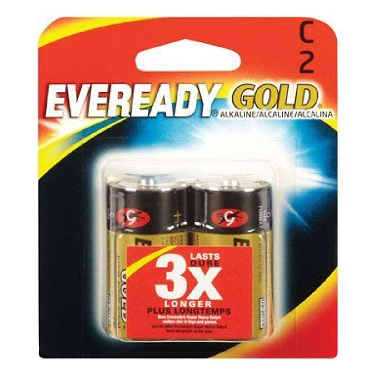 Eveready 02888 - C Cell 1.5 volt Gold Alkaline Battery (2 pack) (A93BP-2)