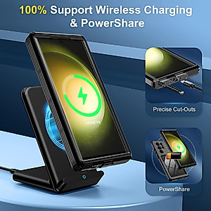 Ezanmull for Samsung Galaxy S23 Ultra Waterproof Case, with Built-in Screen Protector Dustproof Shockproof Full Body Underwater Protective Phone Case Cover for Samsung Galaxy S23 Ultra 5G 6.8"-Black